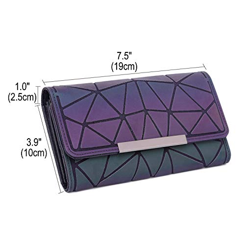 Geometric Luminous Purses and Handbags Holographic Reflective Crossbody Bag Wallet Flash Rainbow Tote NO.1P
