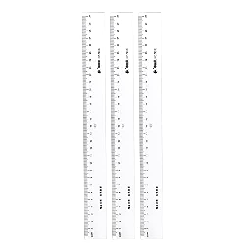 HARFINGTON 3pcs Straight Ruler 30cm Metric Clear Measuring Tool with PVC Bag for Classrooms Home Office, Transparent