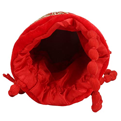 Indian Velvet Potli (Pack of 6 Potli Bag in assorted color), Jwelery Pouch, Coins Pouch