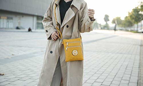 MKF Crossbody Bag for Women β Adjustable Strap β PU Leather Designer Crossover Lady Handbag Small Messenger Purse Black