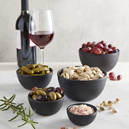 47th & Main Rustic Round Bowl, Tiny, Cast Iron Black