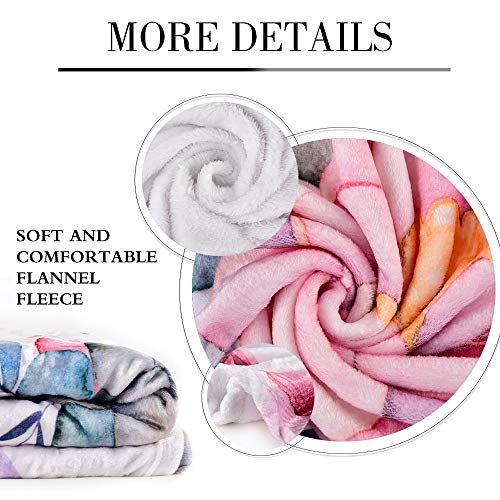 QH 60 x 80 Inch Beautiful Horse Pattern Super Soft Throw Blanket for Bed Sofa Lightweight Blanket Throw Size for Kids Adults All Season