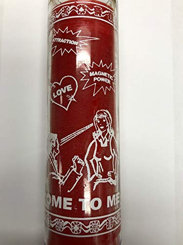 Come to Me Red Unscented Candle in Glass Silkscreen (Ven A Mi)