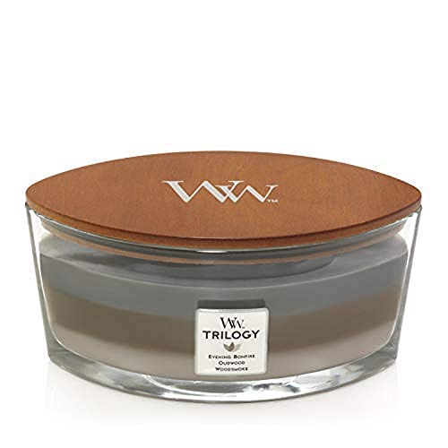 Woodwick Ellipse Trilogy Scented Candle with Crackling Wick | Cozy Cabin | Up to 50 Hours Burn Time