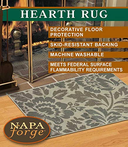 Pilgrim Home and Hearth Pilgrim 19649-1 Fireplace Hearth Rug, 46" 28", Beautiful