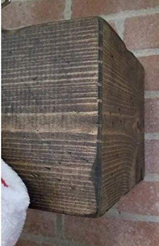 RoCoWood Rustic Handmade Floating Wooden Beam Mantel (84 inches, Espresso)