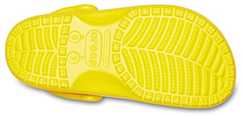 Crocs Unisex-Adult Classic Clogs (Best Sellers), Lemon, 6 Men/8 Women