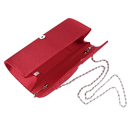 Damara Womens Pleated Crystal-Studded Satin Handbag Evening Clutch,White, large