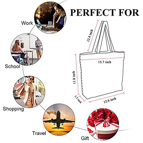 Dog Bones Paw Prints Cream Handbag Water Resistant Shoulder Bag Bookbag for Women Teens, Tote Bag with Inner Pouch