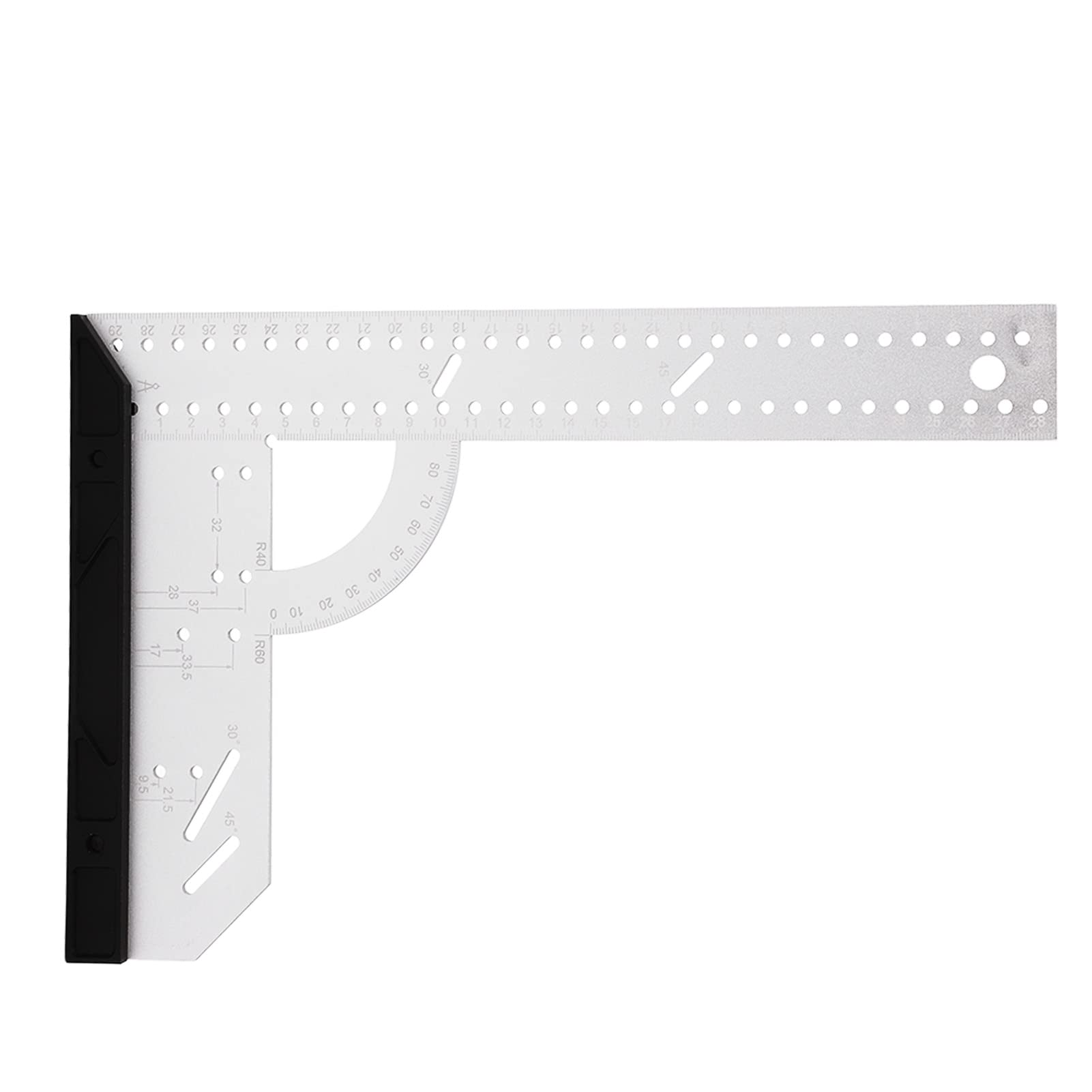 KJAOYUPositioning Square,90 Degree Positioning Squares,Positioning Squares for Woodworking, 300mm Aluminium Alloy Clear Scale L Ruler Carpenter Tool for Woodworking