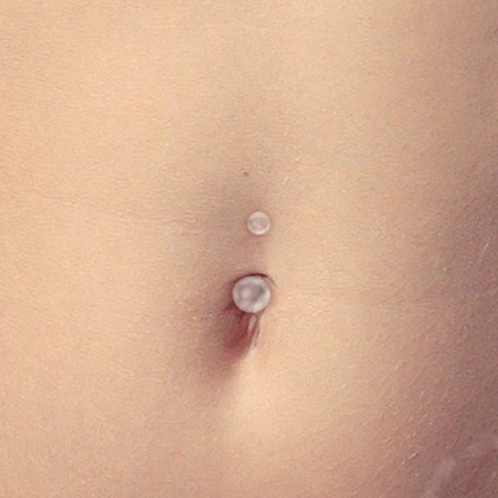 MODRSA Clear Nose Studs Clear Nose Rings for Work Clear Earrings for Sports Clear Piercing Jewelry Plastic Nose Rings for Surgery Septum Retainer Plastic Belly Button Rings Plastic Tongue Rings