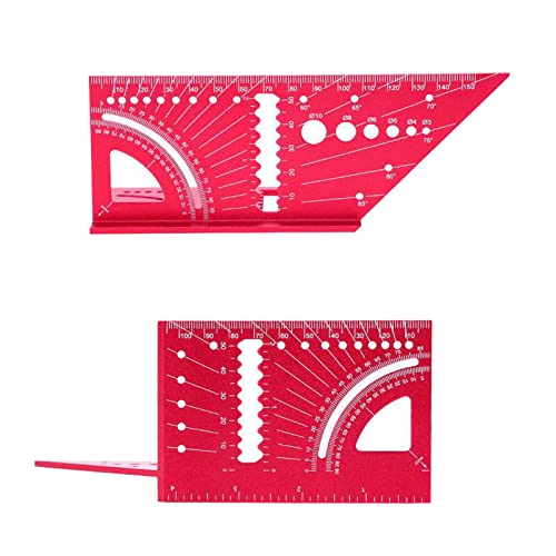 Professional Mitre Ruler with Clear Scale Angle/Drilling Locator Mitre Measuring Gauge Easy Operation Woodworking Measuring Gauge Ruler Line Drawing Device Mitre Measuring Measure Tool