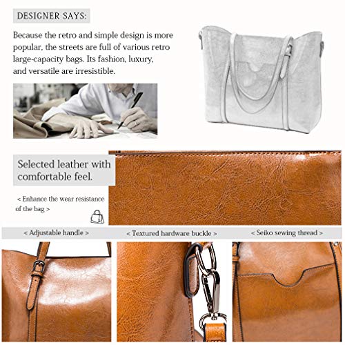 Pahajim Womens PU Leather Purses and Handbags Top Handle Satchel Bags Tote Bags Tote Purses for Women
