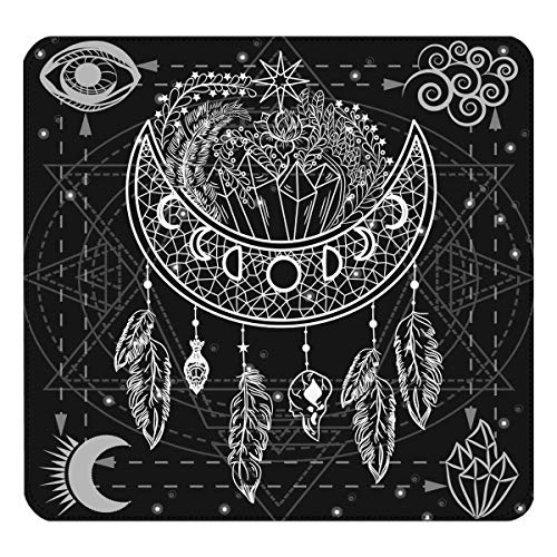 InterestPrint Women's Moon Dreamcatcher with Flower Crystals Stars Arrows and Feathers Purse Clutch Bag Wristlet Wallet with Strap