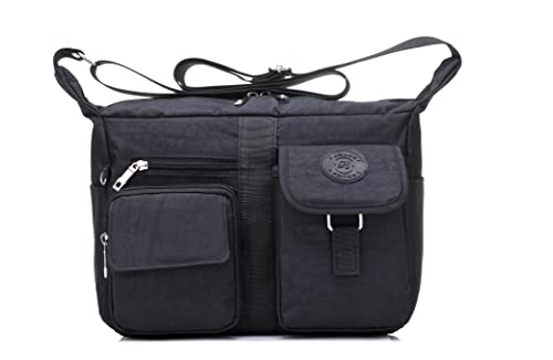 Women's Shoulder Bags Casual Handbag Travel Bag Messenger Cross Body Nylon Bags Black