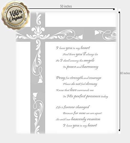 Cozy Blanket Memorial Sympathy Gift Throw in Loving Memory of a Loved One in Heaven Send to Funeral When Someone Passes Away with Inspirational Poem Card