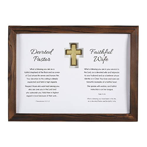Creative Brands Heartfelt Collection Appreciation Wall Art with Scripture, 15 x 11-Inches, Pastor and Wife