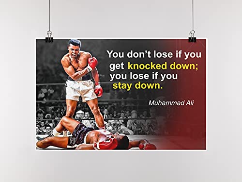 Muhammad Ali Poster Quote Boxing Black History Month Posters Sports Quotes Decorations Growth Mindset Décor Learning Classroom Teachers Decoration Educational Teaching Supplies Black Wall Art P044