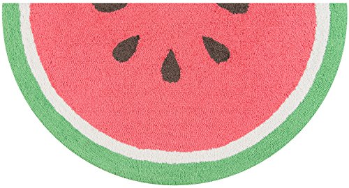 Novogratz by Momeni Cucina Collection Kitchen Mat, Area Rug, 1'6" x 3' Half Moon, Red
