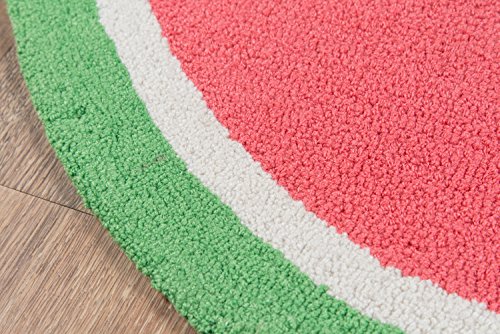 Novogratz by Momeni Cucina Collection Kitchen Mat, Area Rug, 1'6" x 3' Half Moon, Red