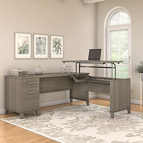 Bush Furniture Somerset 72W 3 Position Sit to Stand L Shaped Desk