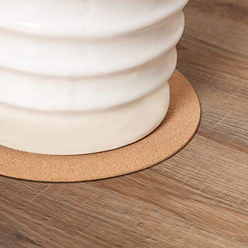 Boao 2 Packs Cork Coaster Round Cork Mat Trivet for Plant 12 Inch Soft Corkboard Mat Absorbent Planter Saucers for Kitchen Hot Pads, Pots, Pans, and Kettles and DIY Crafts Supplies