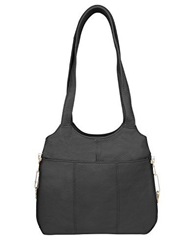 Roma Leathers Gun Concealment Purse - Cowhide Leather - Black