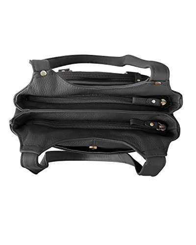 Roma Leathers Gun Concealment Purse - Cowhide Leather - Black
