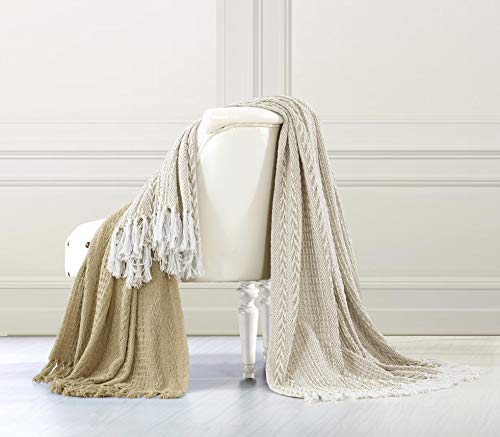 Amrapur Overseas | Batik 100% Cotton Throw Blanket - 2 Pack (CafĂŠ Au Lait)