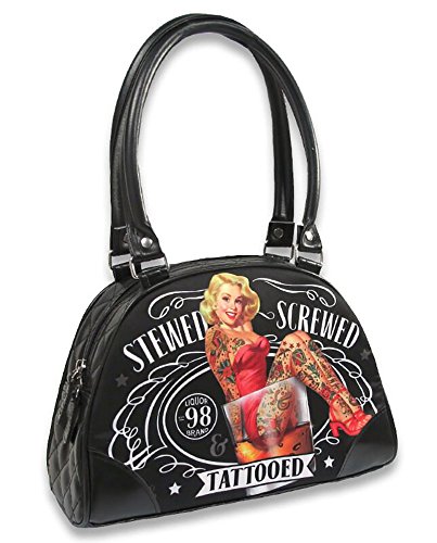 Liquorbrand Small Bowling bag purse Stewed Screwed Tattooed