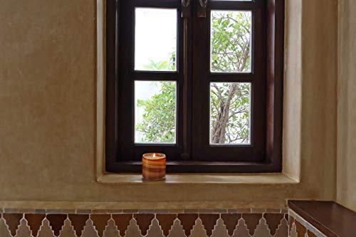 Lapule Luxury Wood Scented Candle in Handblown Decorative Glass Jar | Long Burning Aromatherapy Soy Wax Candles with Natural Fragrance Essential Oils | for Men Gifts | Home and Bath Decor