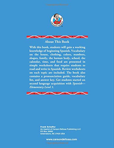 Learn-A-Language Books Spanish, Grade 1