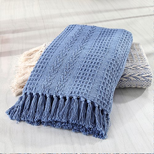 Amrapur Overseas | Batik 100% Cotton Throw Blanket - 2 Pack (Café Au Lait)