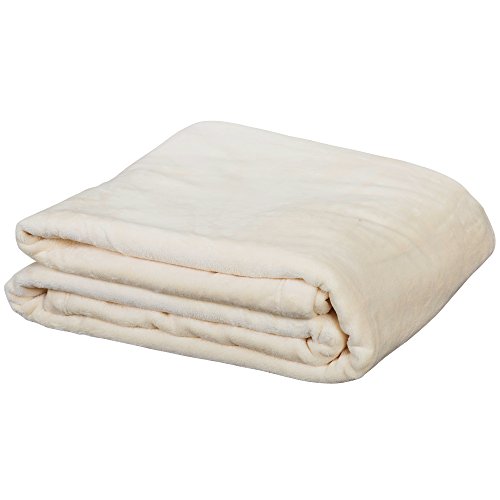 EARTHLITE Premium Fleece Blanket β Extra Soft Brushed Micro-Fleece, Reversible, Machine-Washable, Massage Table Blanket/Bed Blanket (60" x 90"), Cream