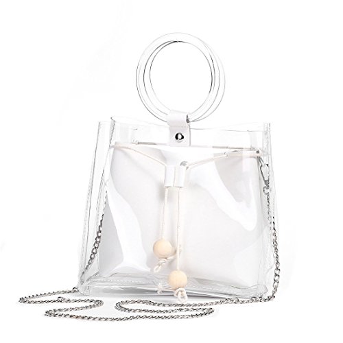 Barabum Classy Waterprof Clear Tote Beach Shoulder Crossbody Bag
