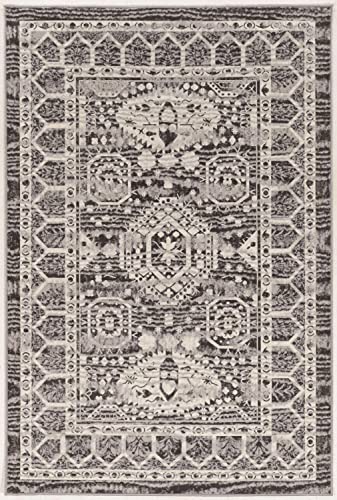 Linon Vintage Collection Grey Hamadan 2' x 3' Accent Rug