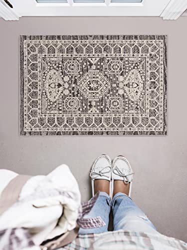 Linon Vintage Collection Grey Hamadan 2' x 3' Accent Rug