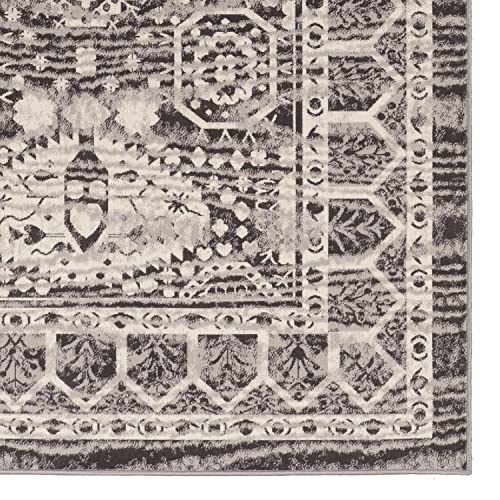 Linon Vintage Collection Grey Hamadan 2' x 3' Accent Rug