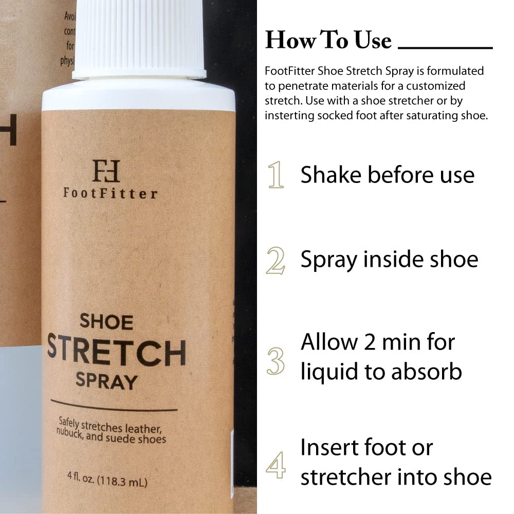 FootFitter Professional Shoe & Boot Stretch Spray - Stretching Spray for Leather, Suede & Nubuck Footwear - MADE IN USA (16 fl. oz.)