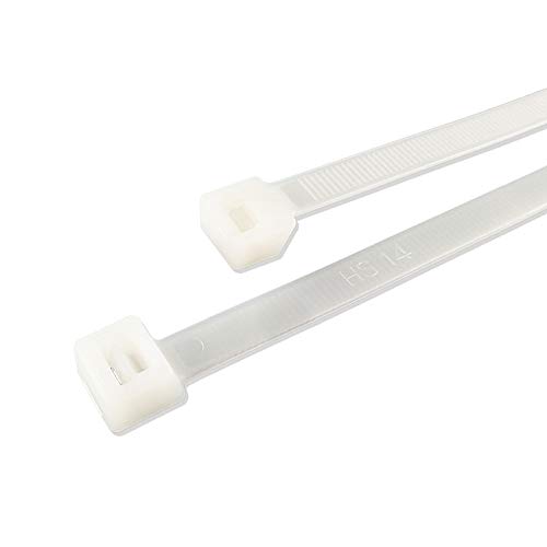 HS Extra Long Heavy Duty Zip Tie Straps (50 Pack) Thick 0.35 Inch Plastic Duct Zip Ties Heavy Duty 175 Pounds Clear,White Large Zip Ties 36 Inch for HVAC,Travel,Packaging,Vessel