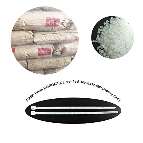 HS Extra Long Heavy Duty Zip Tie Straps (50 Pack) Thick 0.35 Inch Plastic Duct Zip Ties Heavy Duty 175 Pounds Clear,White Large Zip Ties 36 Inch for HVAC,Travel,Packaging,Vessel