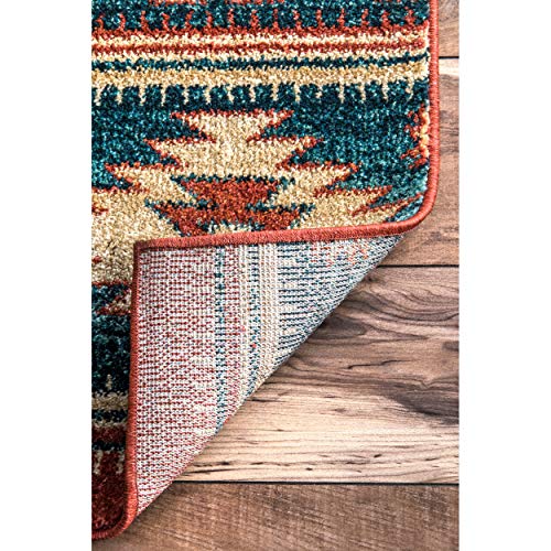 nuLOOM Margene Tribal Diamond Area Rug, 5' x 7' 5", Red