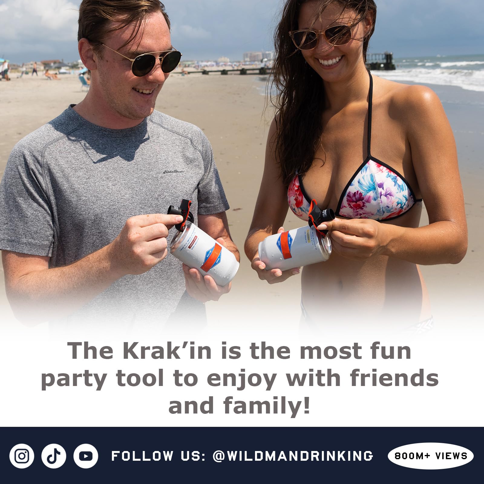 The Krak'in 2.0 (3-Pack) - Innovative Shotgun Tool with Built-in Funnel - Great for Tailgate, Golf Course, Beach, Grad, Bachelorette Party, College House Party, Spring Break, Snowboarding, etc.