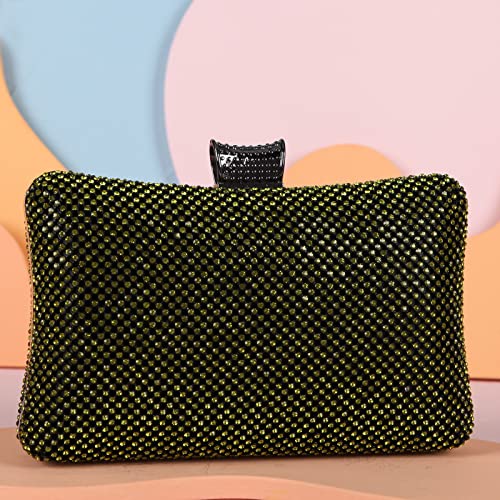 Fawziya Big Evening Bags For Women Rhinestone Crystal Clutch Bag-Yellow
