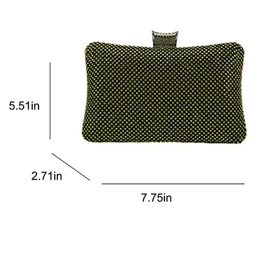 Fawziya Big Evening Bags For Women Rhinestone Crystal Clutch Bag-Yellow