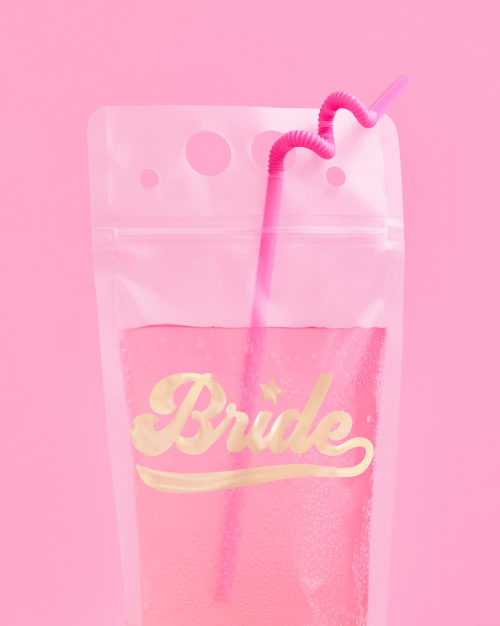 xo, Fetti Bachelorette Party Decorations Team Bride Drink Pouches - 16 ct | Bridal Cups, Bridesmaid Favor