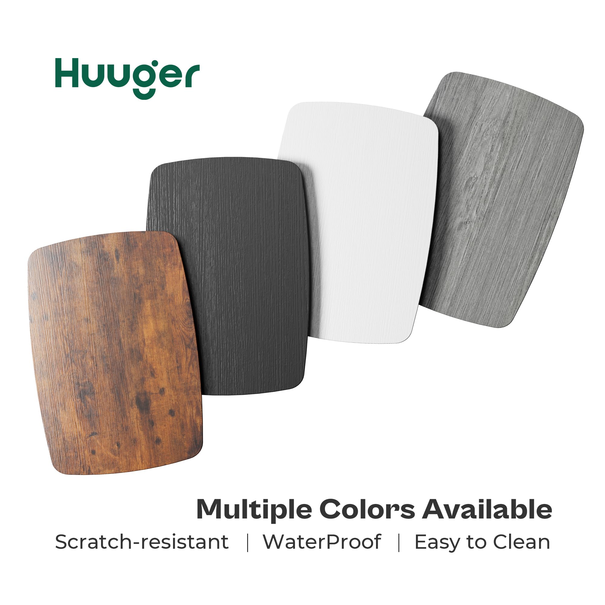 Huuger Reversible L Shaped Computer Desk with Drawers, Gaming Desk with LED Lights and Power Outlets, Office Desk with Storage, Corner Desk with Monitor Stand, for Home & Office, Rustic Brown
