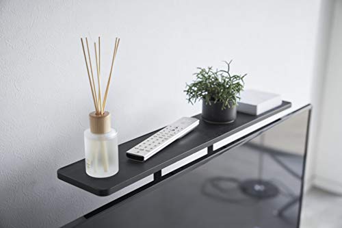 Yamazaki Home Smart VESA-Compliant TV Shelf floating shelves, One Size, Black