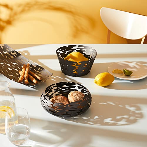 Alessi Barket Round Basket, Ø 21, black