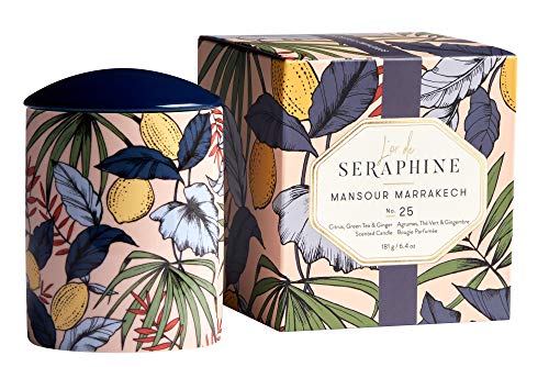 L’or de Seraphine Mansour Marrakech Scented Candle | Fragrance No. 25 | Fruity & Fresh Notes | 45 Hour Burn Time | Luxury Scented Candle for Home & Leisure | 6.4 oz